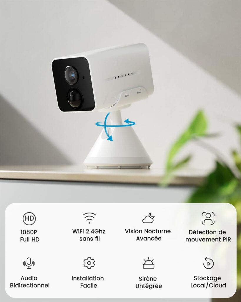 ieGeek - Pack x2 Caméras de Surveillance WiFi intérieure sans Fil ...